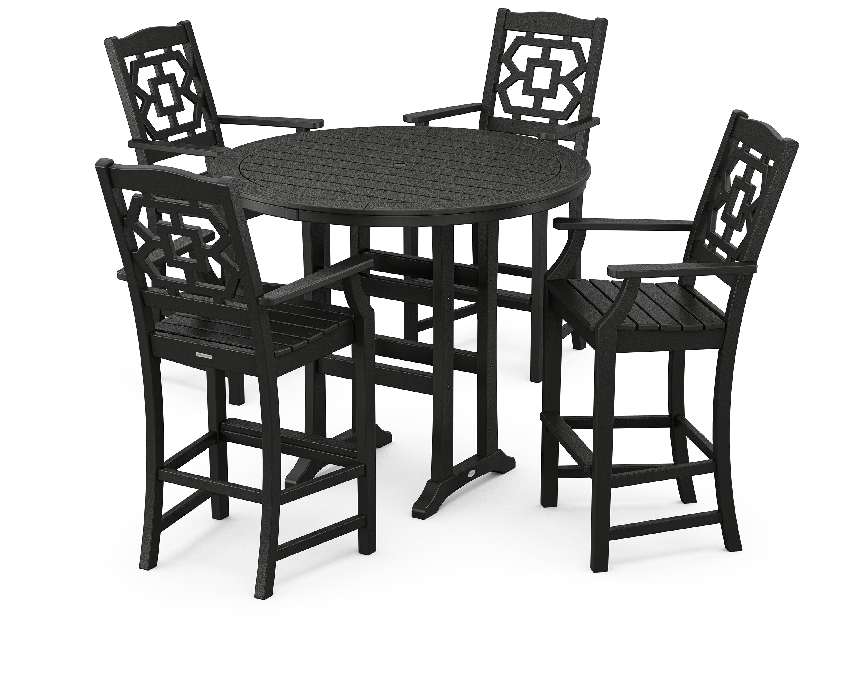 Polywood: Chinoiserie 5-Piece Round Bar Set