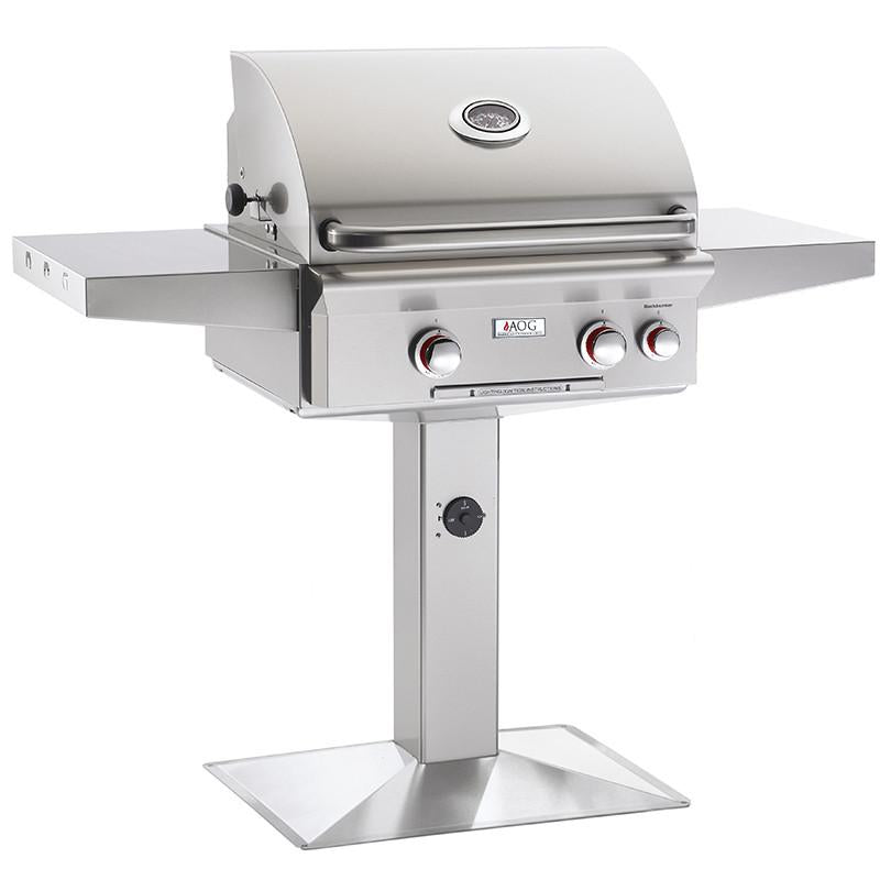 American Outdoor Grill: 24" AOG Grill on Pedestal, w/ Rotisserie, NG